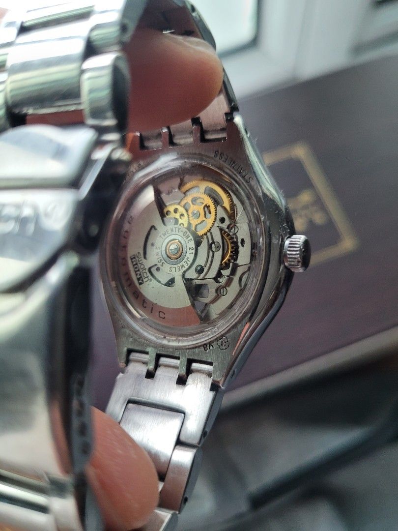Swatch skeleton automatic watch, Men's Fashion, Watches & Accessories ...