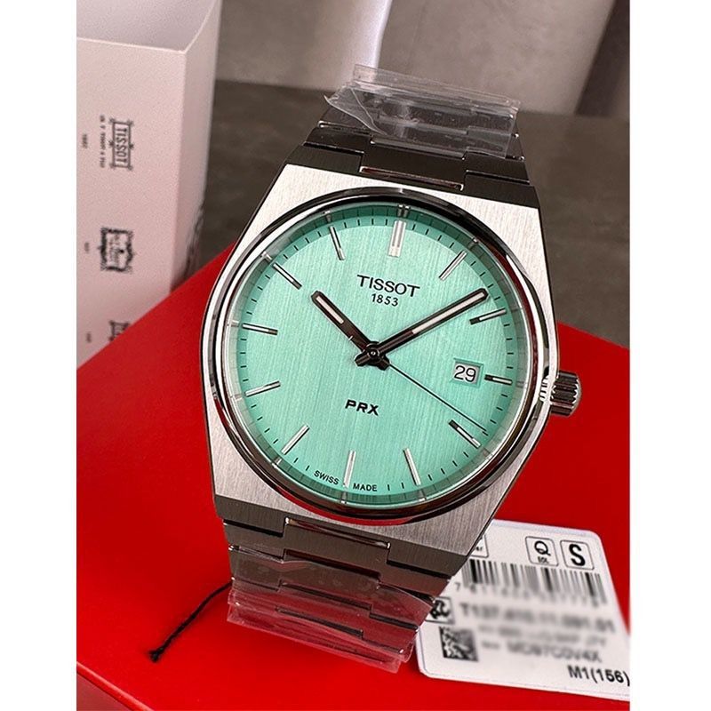 Tissot prx quartz 40mm mint green Tiffany blue, Luxury, Watches on ...