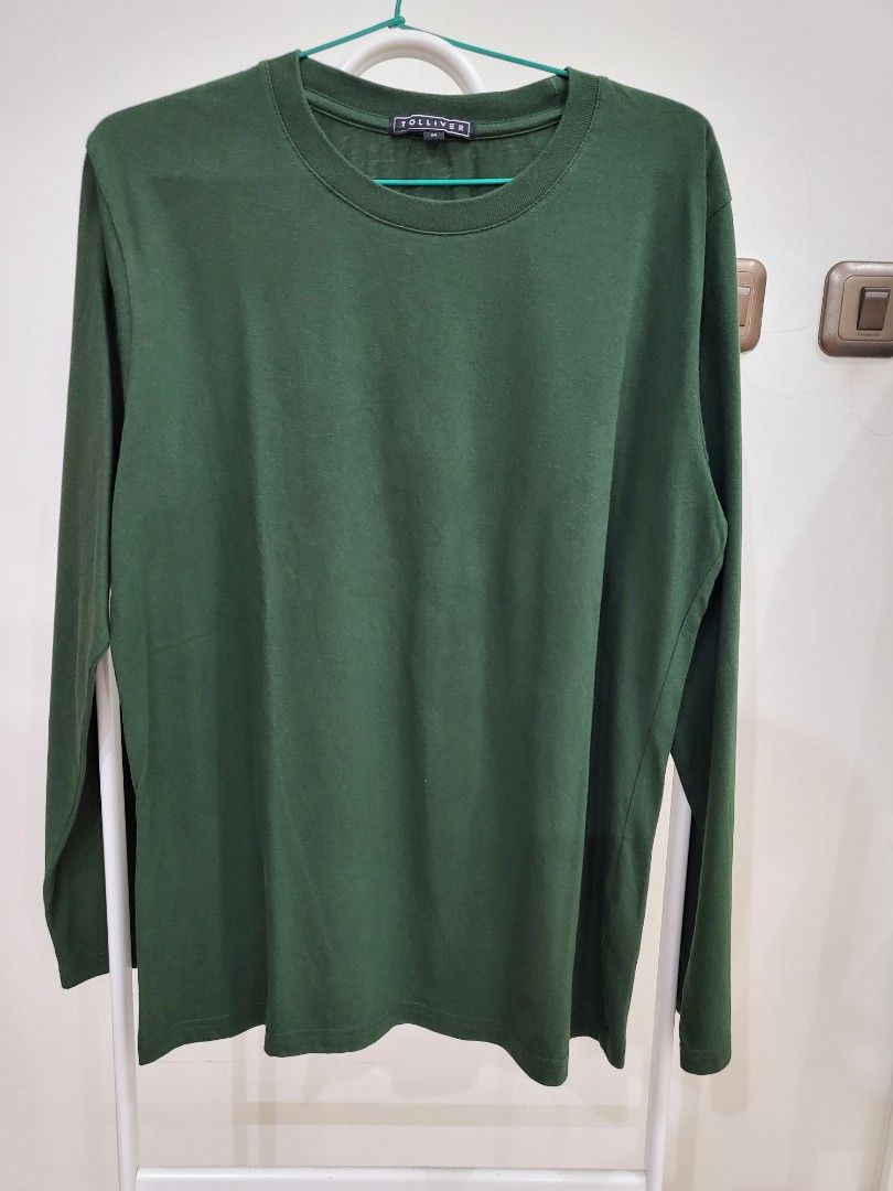 Tolliver Basic Long Sleeve Tee Kaos Lengan Panjang, Fesyen Pria, Pakaian , Atasan di Carousell