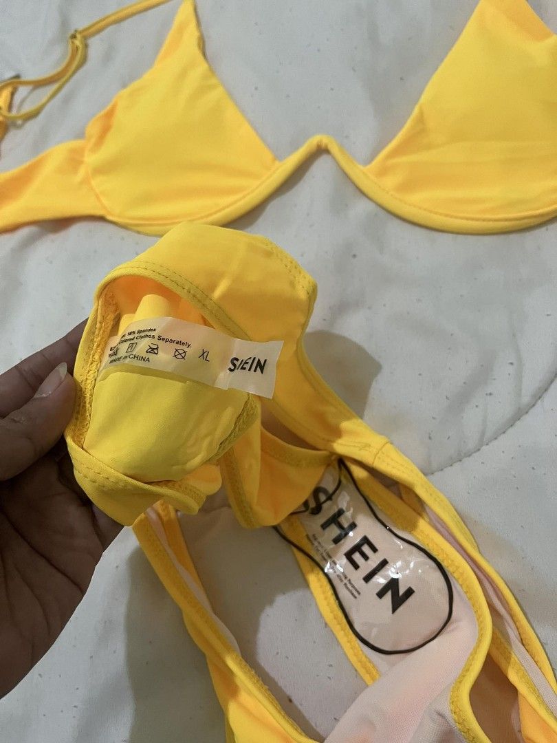 TWO PIECE YELLOW SWIMSUIT on Carousell