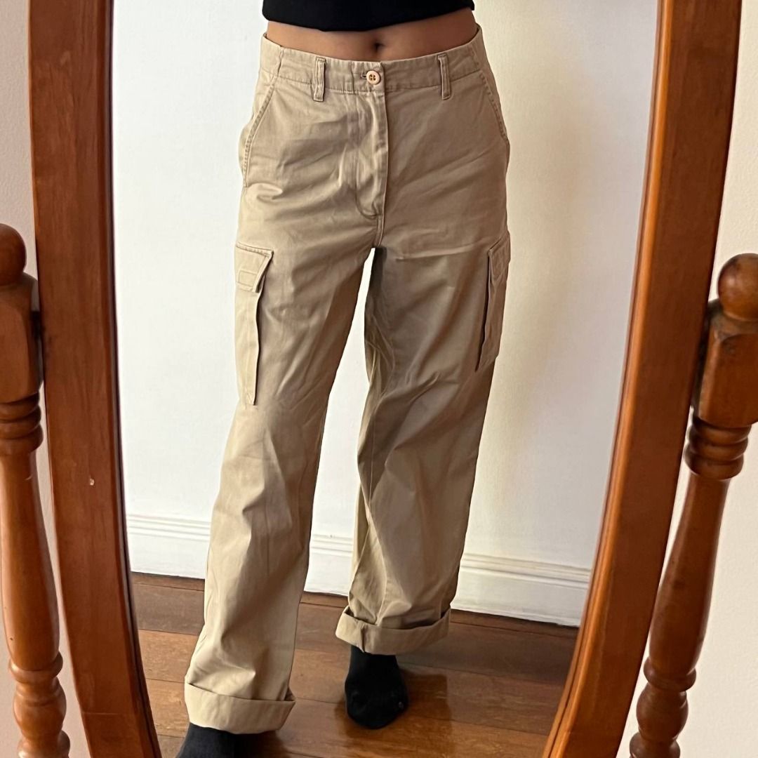 U2 Vintage Khaki / Camel Cargo Pants on Carousell