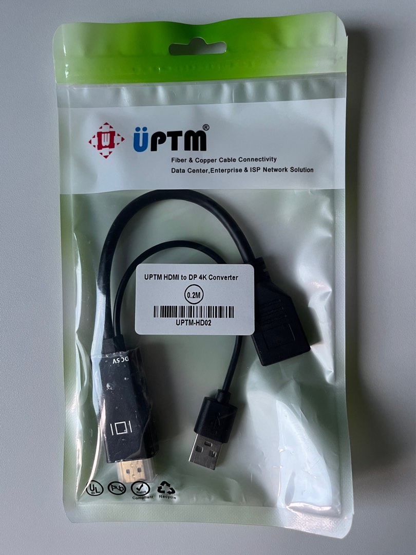 HDMI to DP 4K cable, Computers & Tech, Parts & Accessories, Cables ...