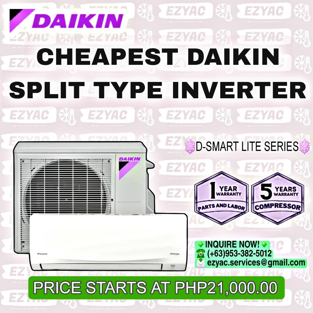 Very Affordable Daikin Split Type Inverter AC 3.0HP, TV & Home ...