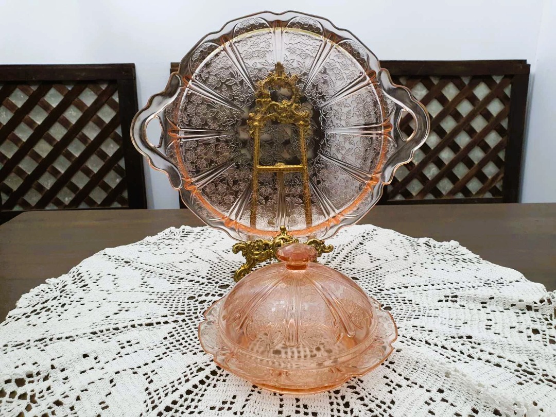 Very rare – set of Cherry Blossom butter/candy dish and sandwich tray ...