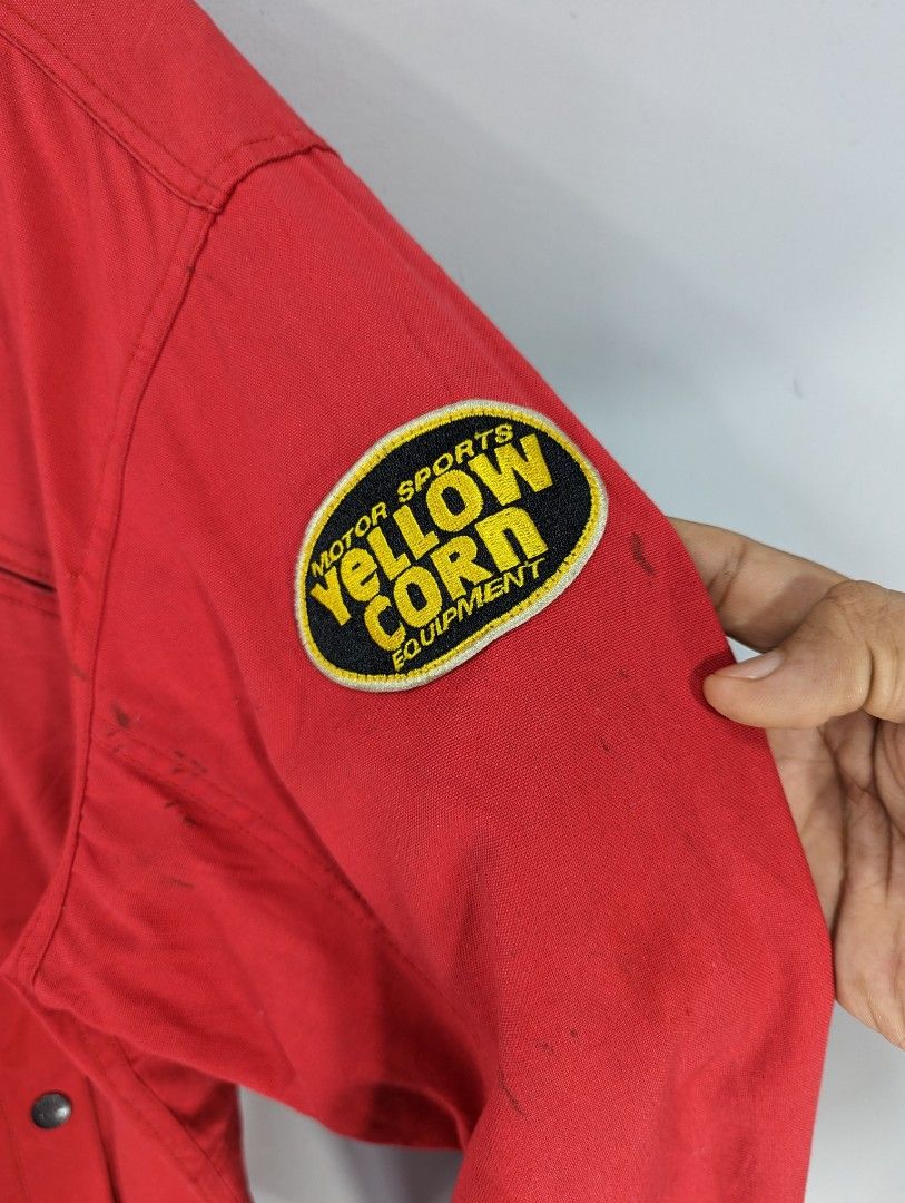 Vintage yellow corn motorcycle jacket, Men's Fashion, Coats, Jackets ...