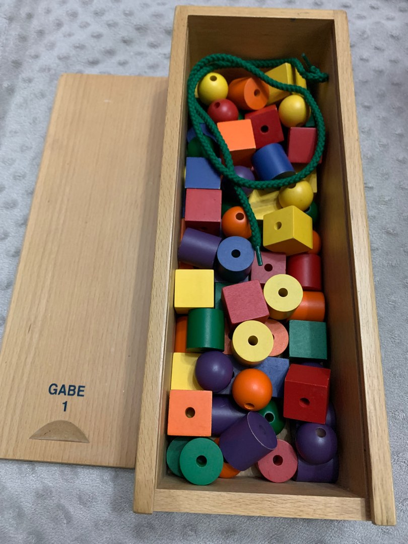 Wooden lacing toys on Carousell