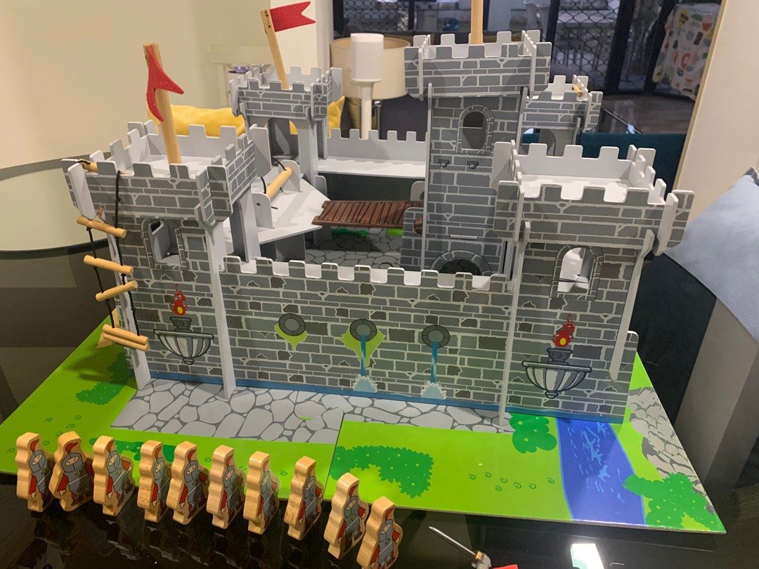 Wooden Toy Castle, Hobbies & Toys, Toys & Games on Carousell