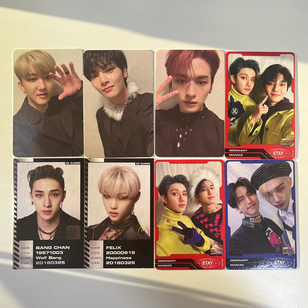 (set) wts stray kids oddinary pc photocard pcs photocards id card bang ...