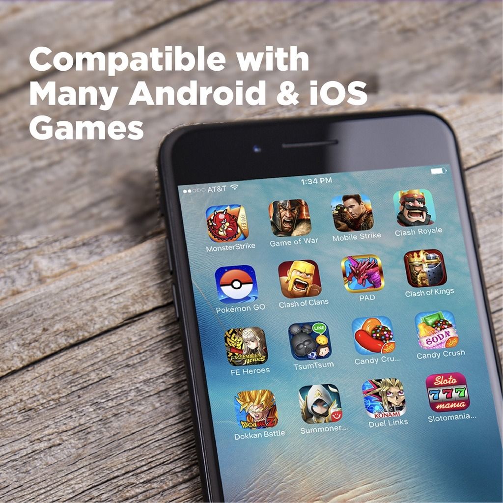 X6 Phone Controller Gaming Joystick Wireless Bluetooth Android iPhone IOS Emulator Controller ...