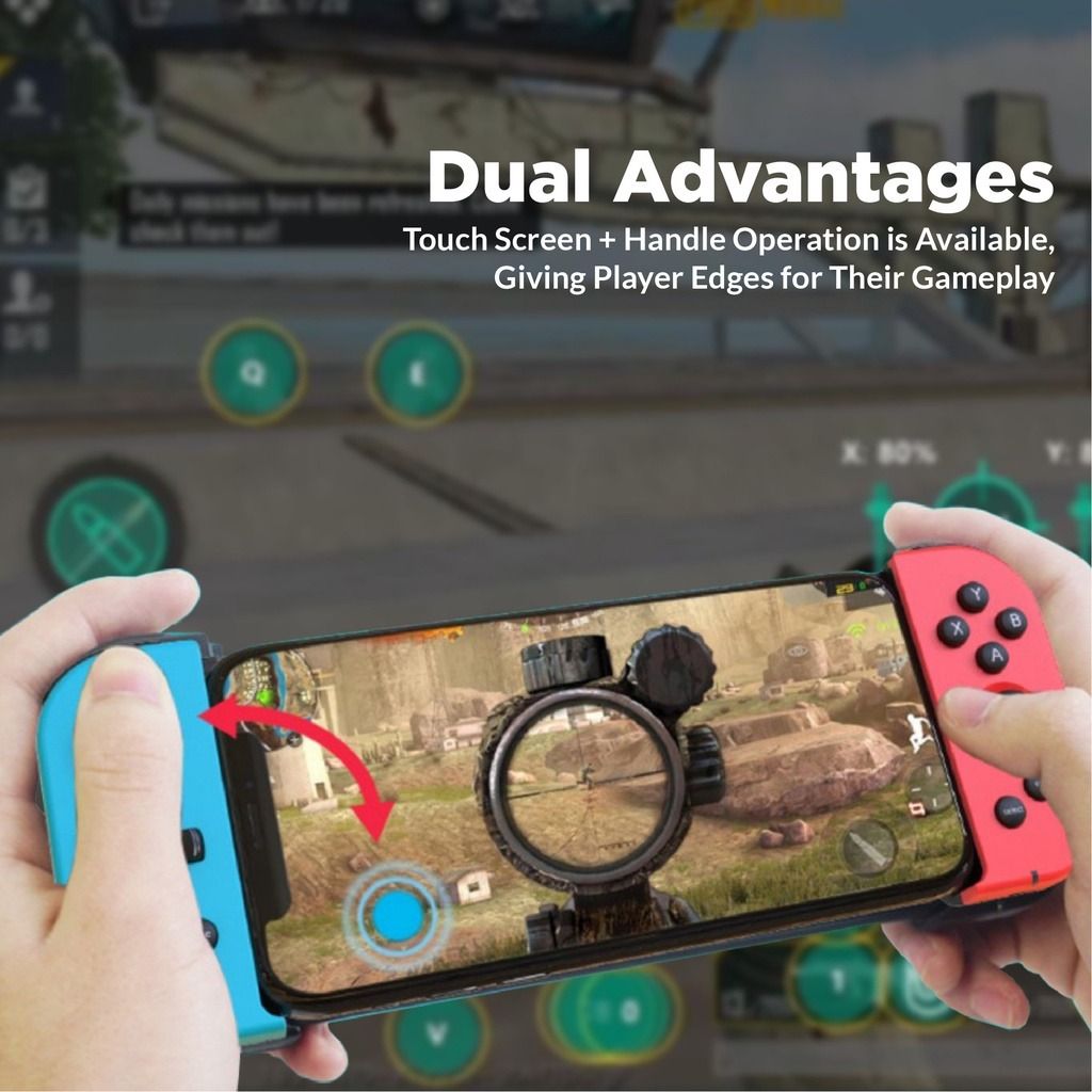 X6 Phone Controller Gaming Joystick Wireless Bluetooth Android iPhone ...