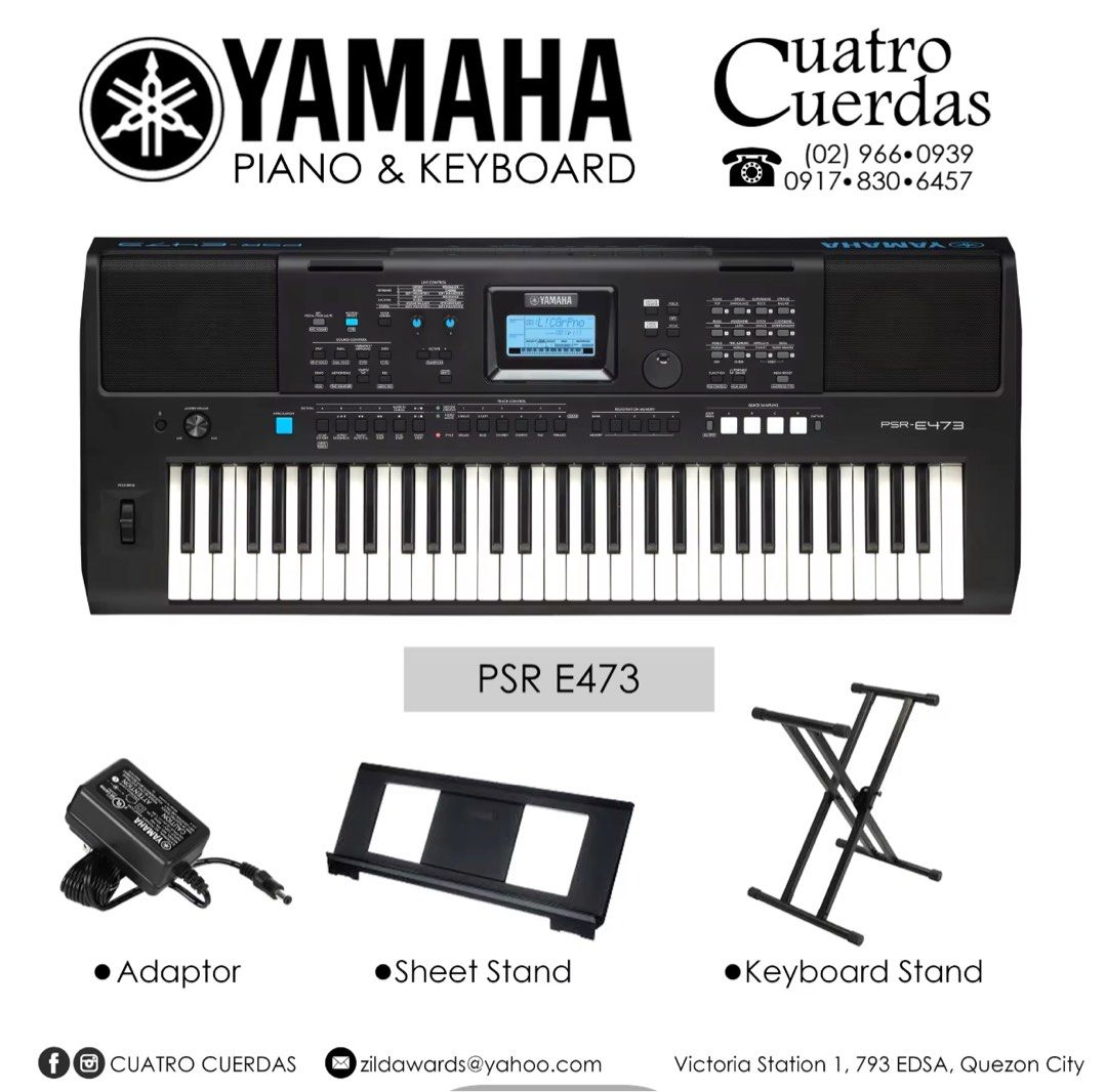 Yamaha PSR E-473 Brand New W/Stand, Hobbies & Toys, Music & Media ...
