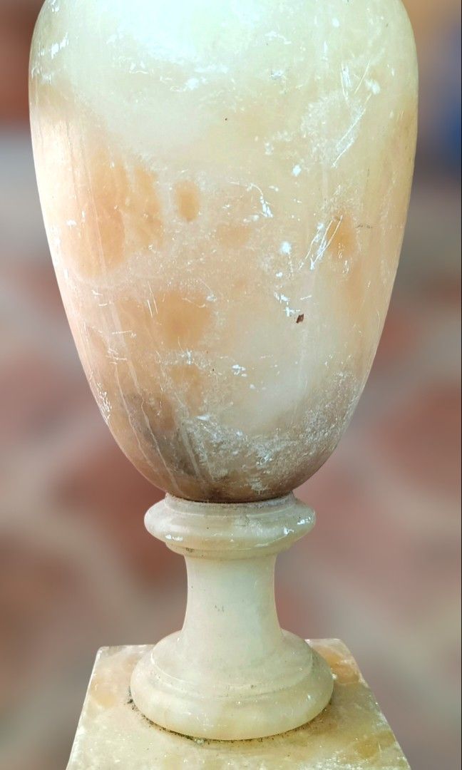 10" Vintage Italian Alabaster Lamp Base, Hobbies & Toys, Memorabilia ...