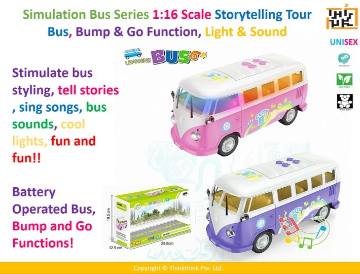 1:16 Scale Model Storytelling Tour Bus (Simulation Bus Series), Bump ...
