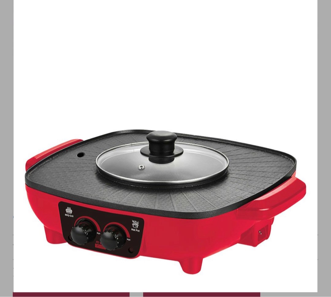 2-In-1 Multi-Functional Electric Grill With Hotpot, TV & Home ...