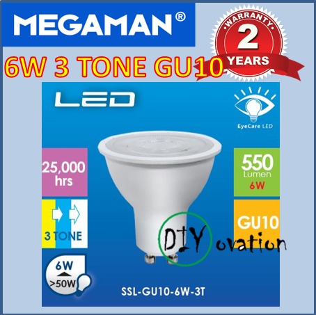 [3 tone] Megaman 3 tone LED GU10 bulb/ change color, Furniture & Home ...