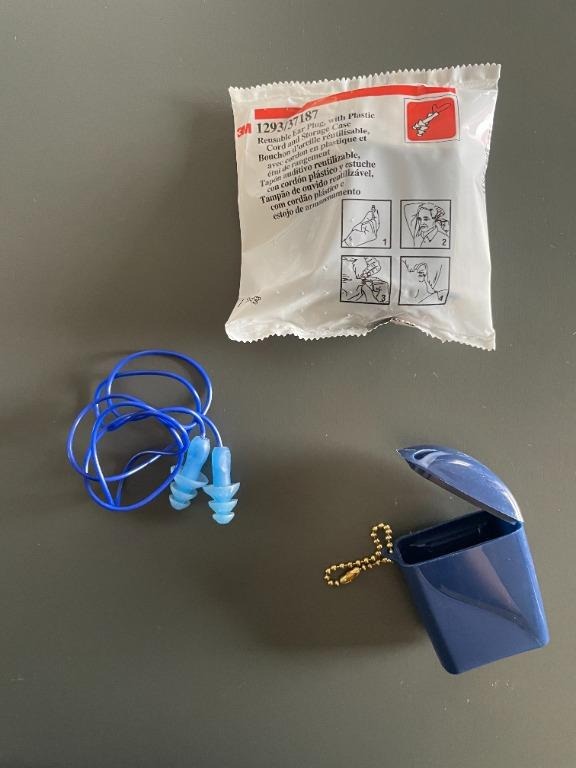 3M corded Earplugs 1293 new reusable with case, Beauty & Personal Care ...