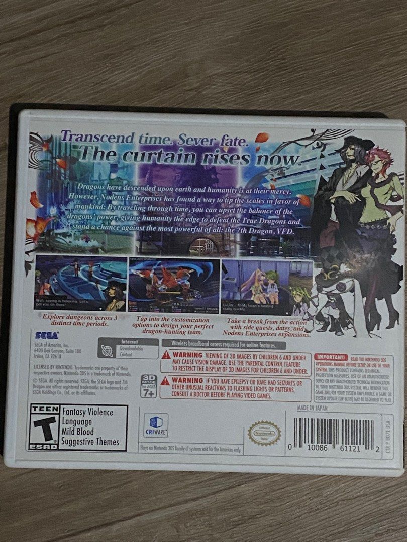 7th Dragon Code VFD + Launch Edition art book Nintendo 3DS, Video ...