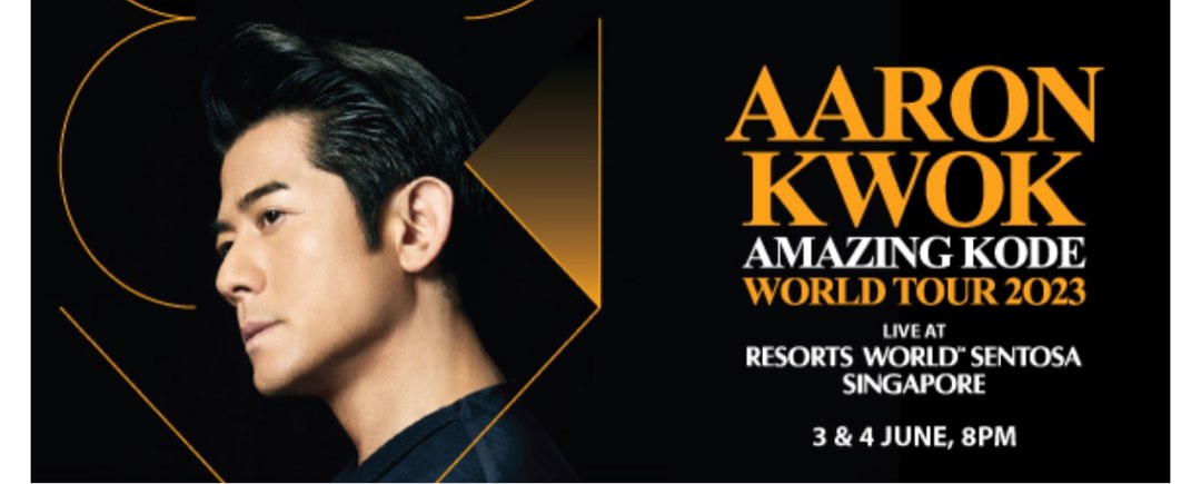 Aaron Kwok amazing 2023 June concert, Tickets & Vouchers, Event Tickets on Carousell