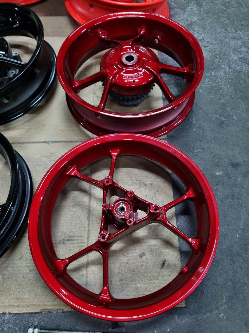 Aerox Red Rims, Motorcycles, Motorcycle Accessories on Carousell