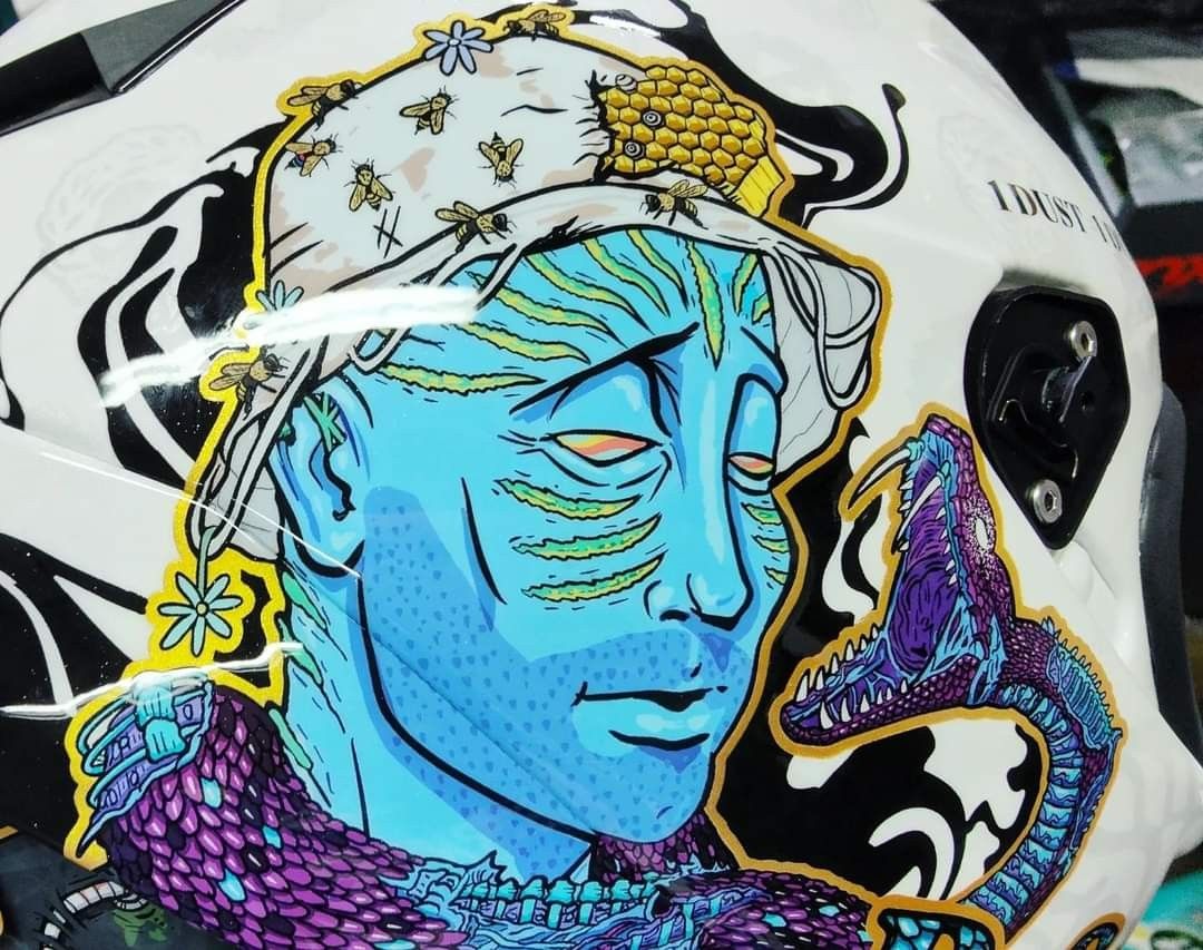 Agv Pista GP RR custom Rossi, Motorcycles, Motorcycle Apparel on Carousell