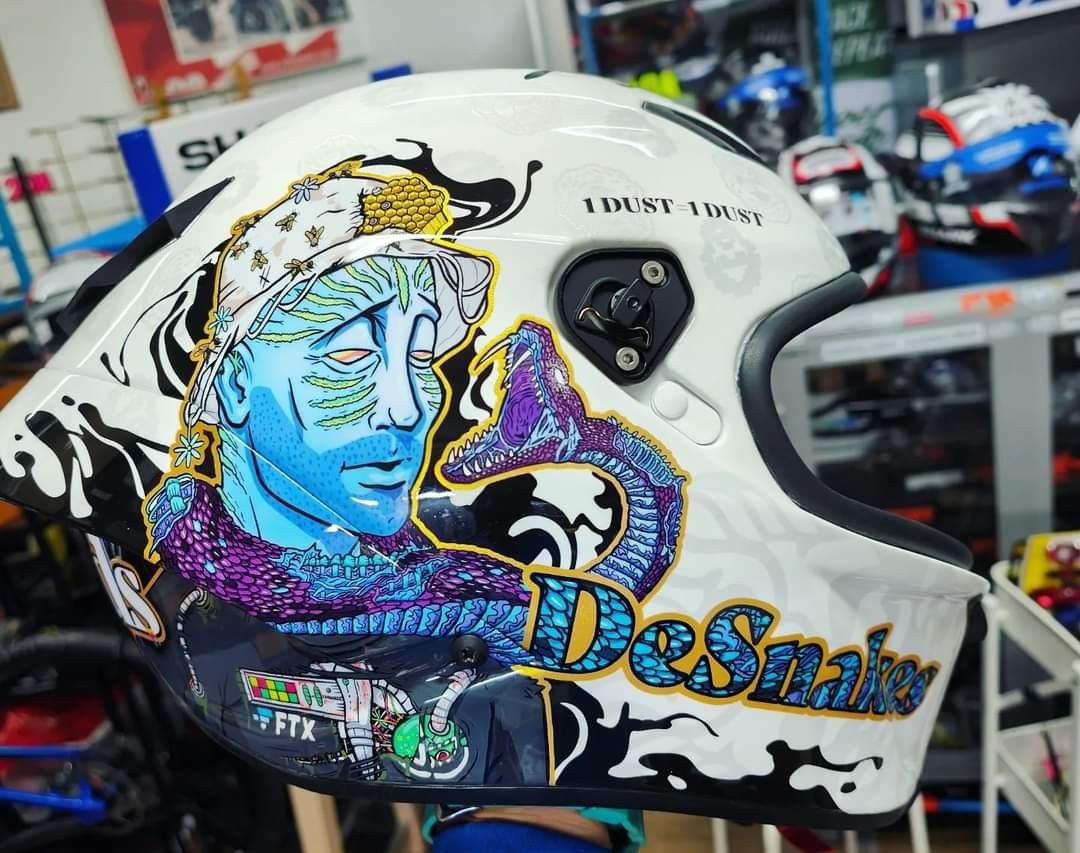 Agv Pista GP RR custom Rossi, Motorcycles, Motorcycle Apparel on Carousell