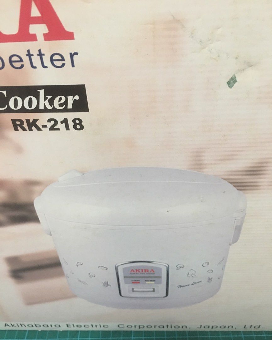 AKIRA Rice Cooker 1.8 Litres RK-218 , TV & Home Appliances, Kitchen ...