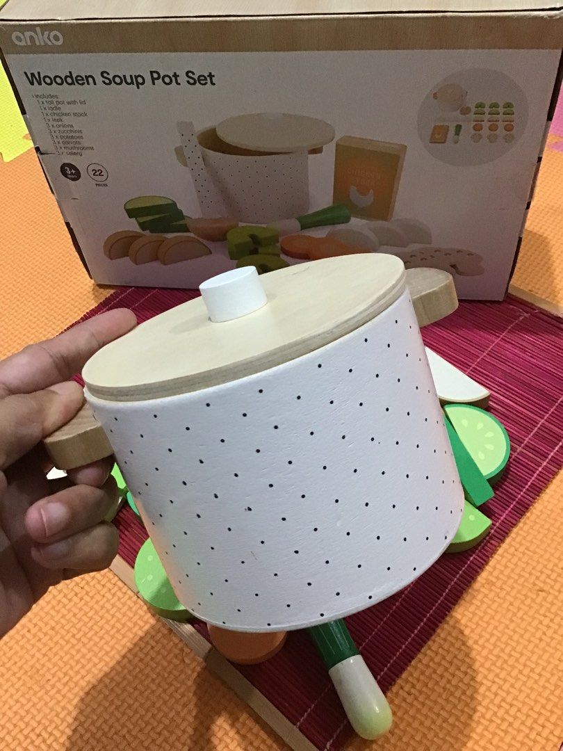 ANKO WOODEN SOUP POT SET, Hobbies & Toys, Toys & Games on Carousell
