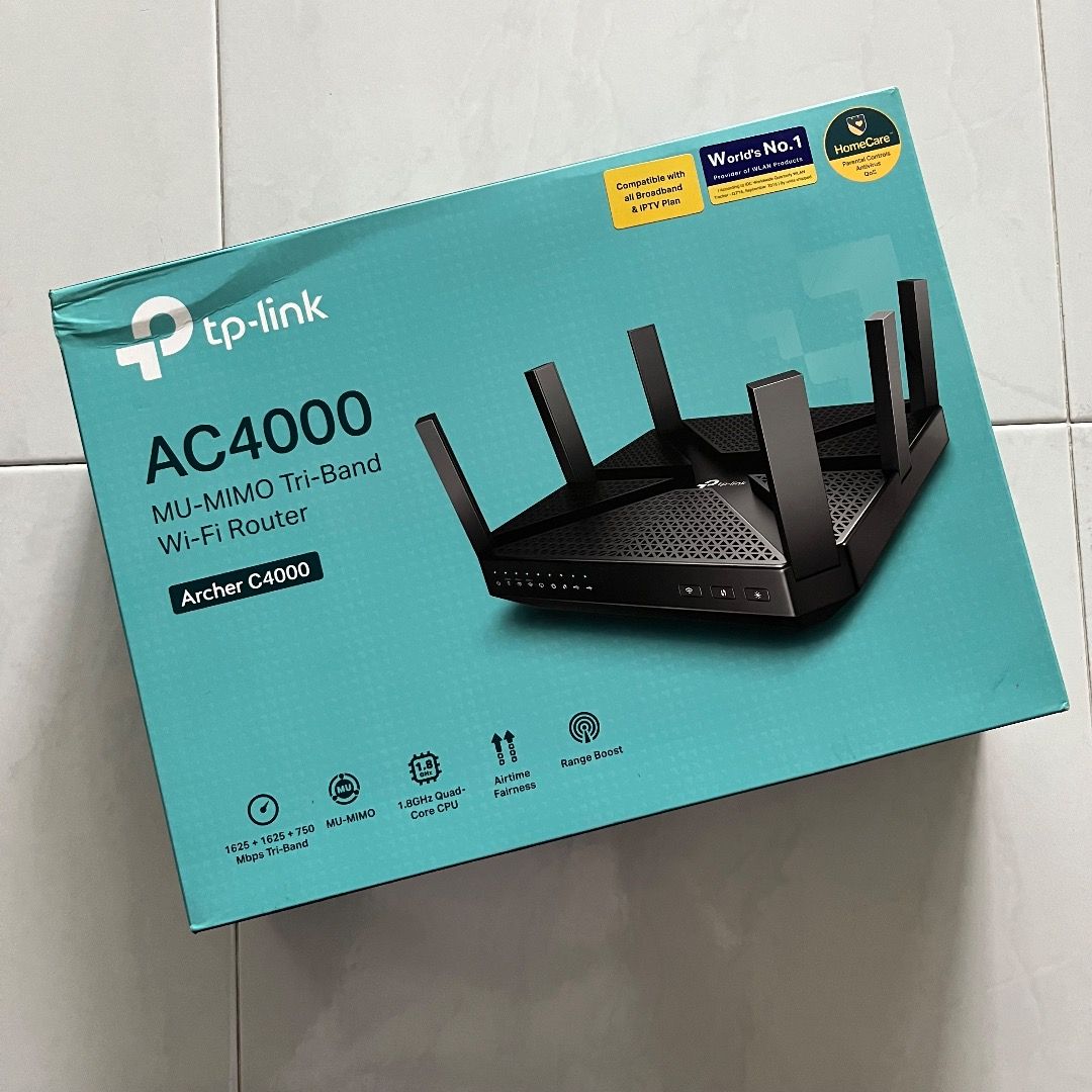 Archer C4000 MU-MIMO Tri-Band Wi-Fi Router, Computers & Tech, Parts ...