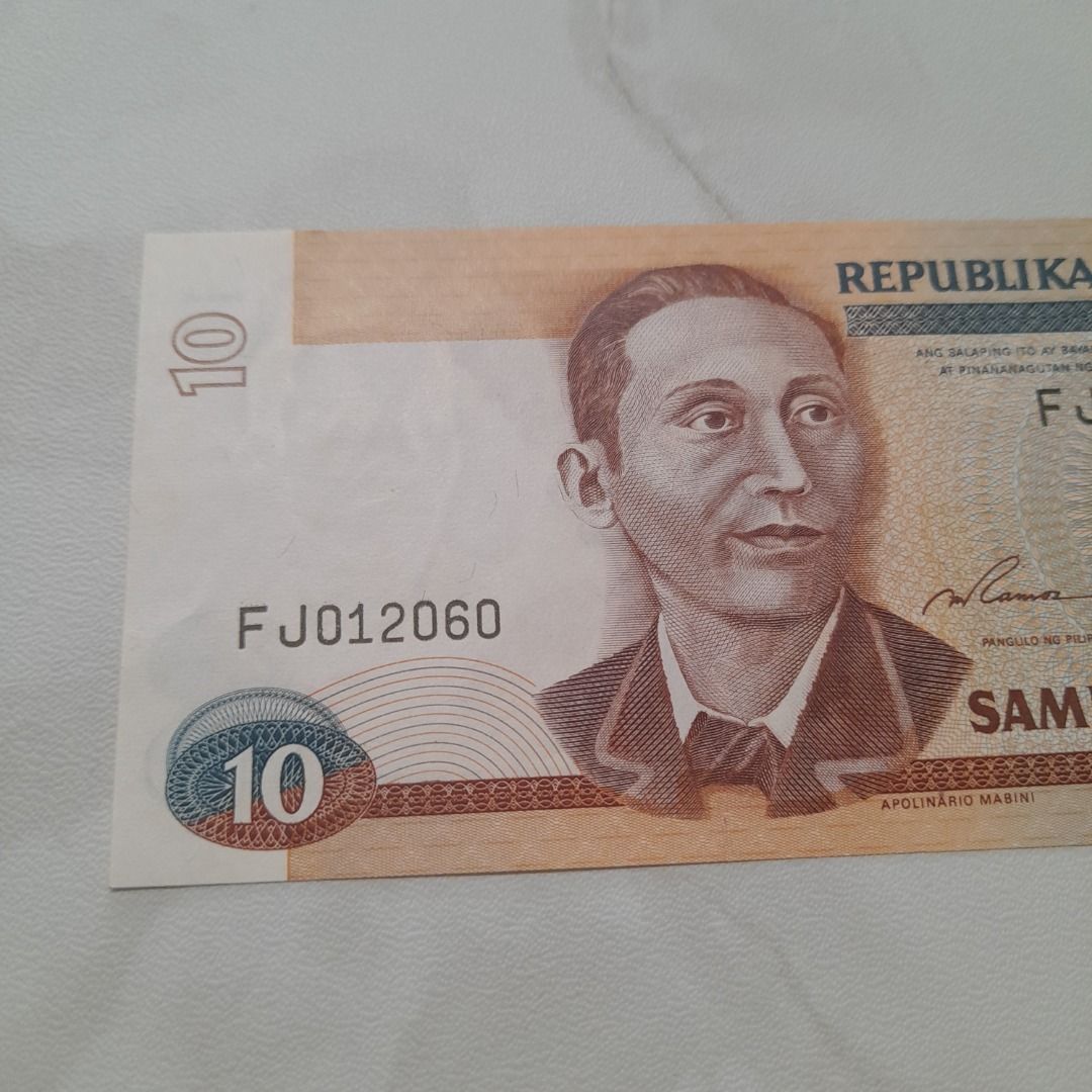 BANKNOTE: 10-PISO BANKNOTE "NEW DESIGN/BSP SERIES" UNC CONDITION - (10 ...