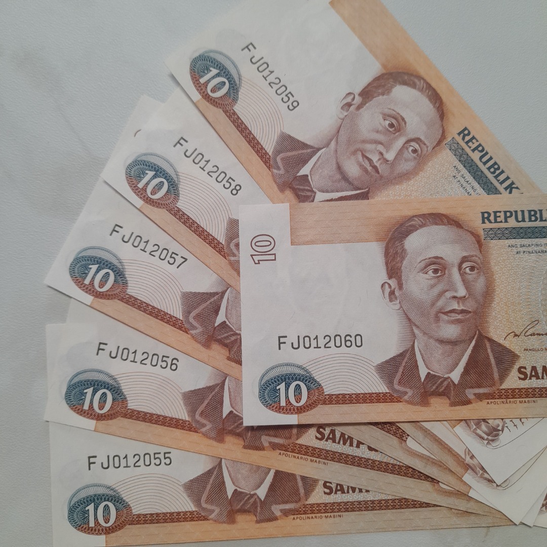 BANKNOTE: 10-PISO BANKNOTE "NEW DESIGN/BSP SERIES" UNC CONDITION - (10 ...