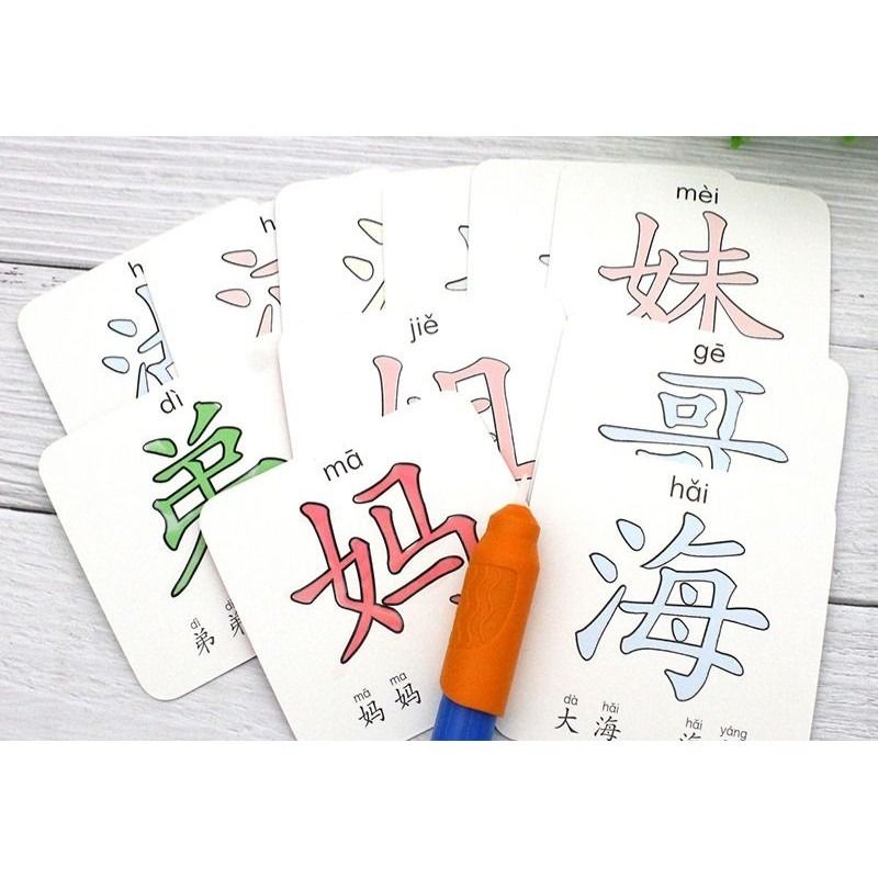 Bilingual English Chinese waterpen flash cards - reusable water ...