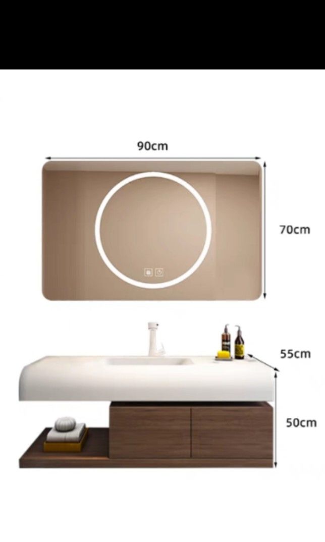 BN White Corian Toilet Sink and Tap, Furniture & Home Living, Bathroom ...