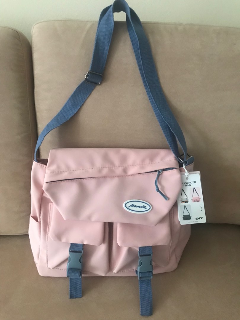{BNWT} sweet pink messenger bag, Men's Fashion, Bags, Sling Bags on ...