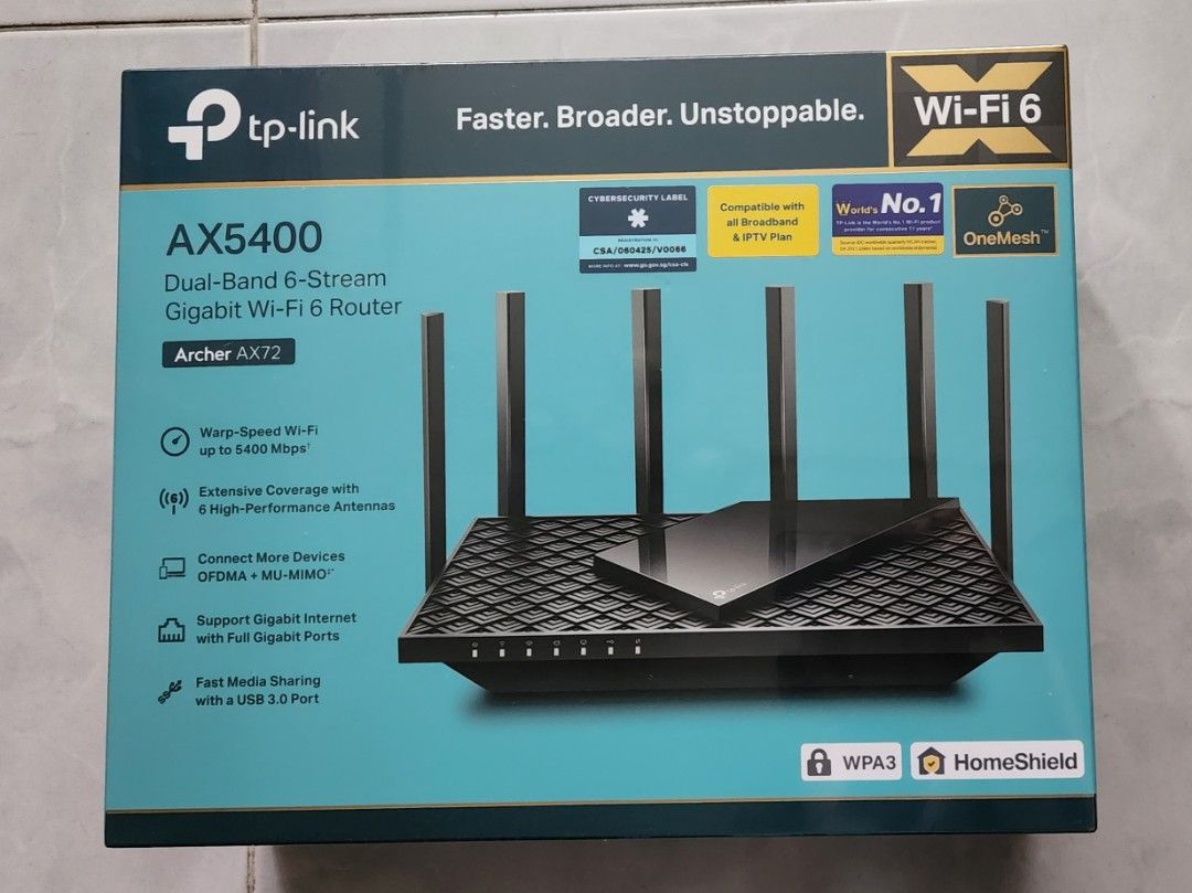 Brand New Various Routers (TP Link AX5400 Dual Band & Asus RT-AC1200G ...