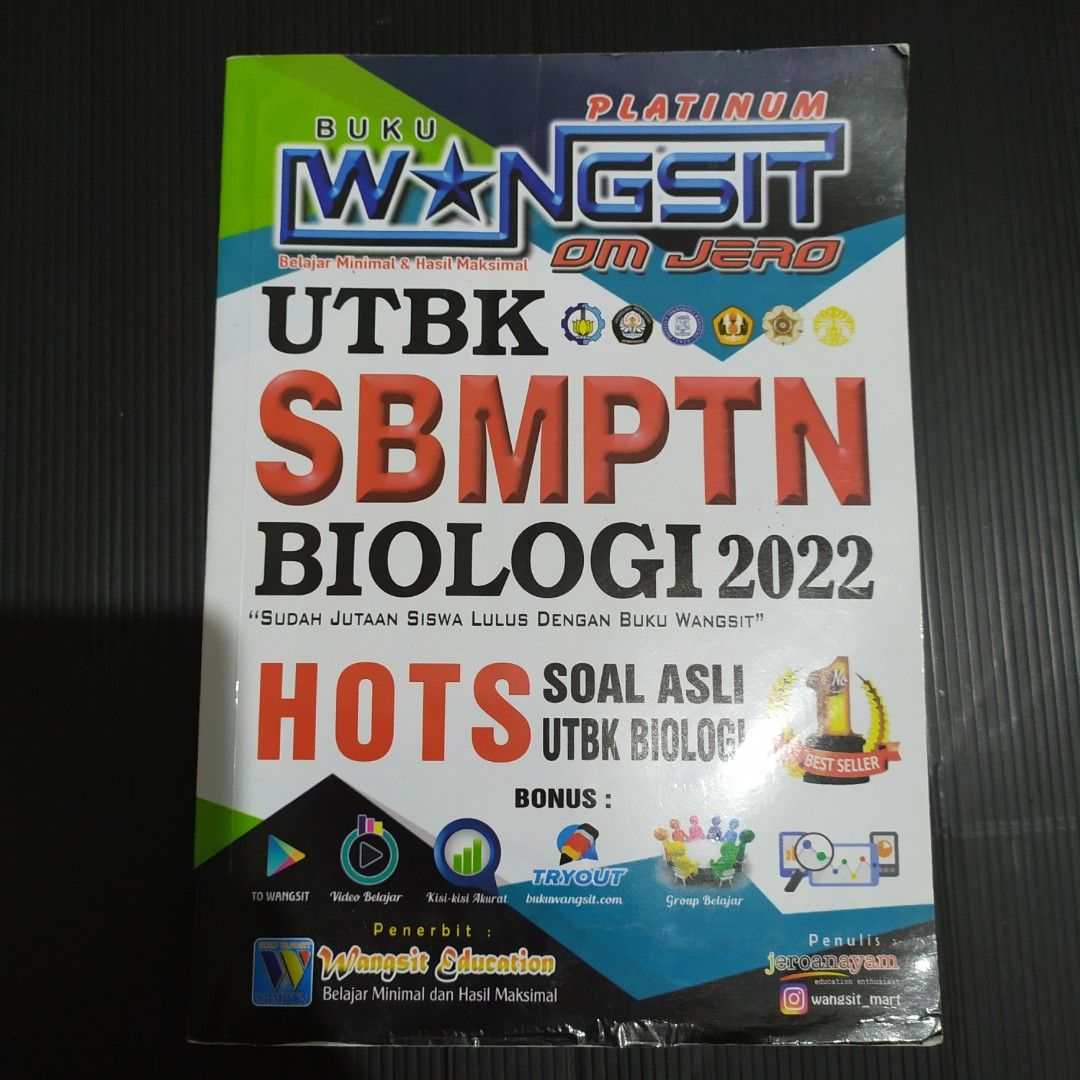 Buku Wangsit Om Jero Biologi UTBK SBMPTN SNBT 2022, Buku & Alat Tulis, Buku di Carousell