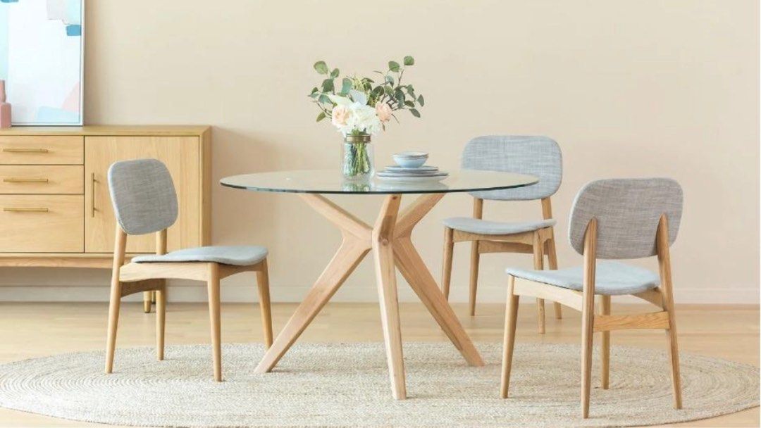 Castlery Round Dining Table 120cm, Furniture & Home Living, Furniture ...