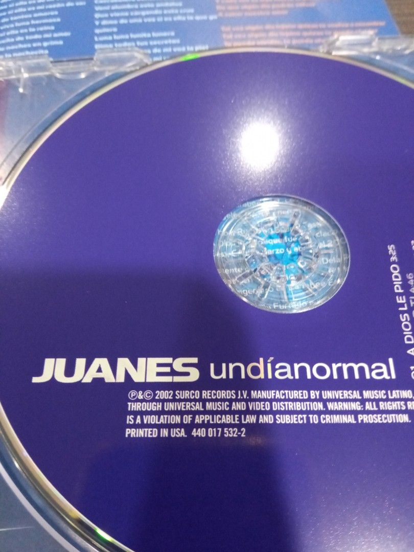 CD Juanes - Un dia normal, Hobbies & Toys, Music & Media, CDs & DVDs on ...