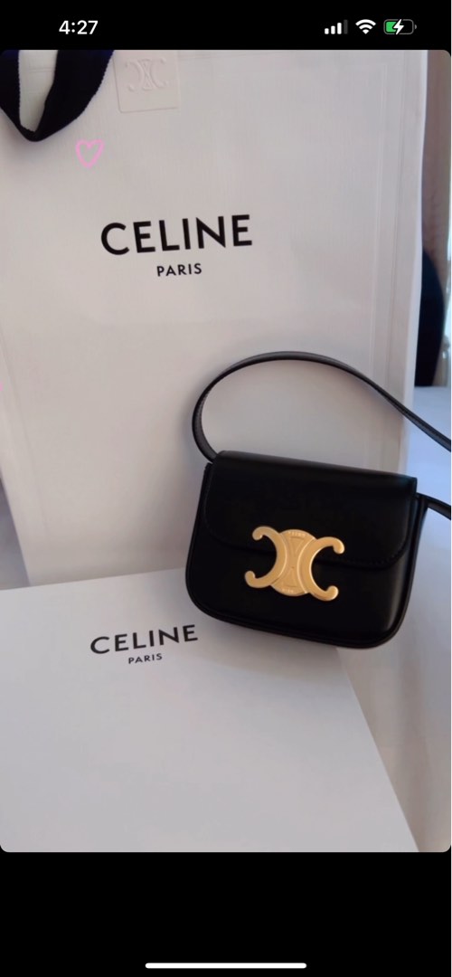 Celine Mini Triomphe, Women's Fashion, Bags & Wallets, Cross-body Bags ...