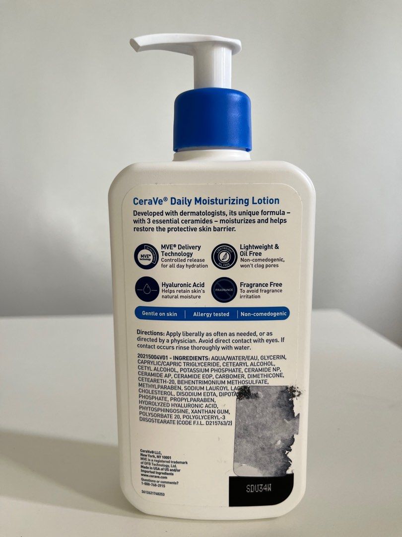 Cerave Daily Moisturizing Lotion, Beauty & Personal Care, Face, Face ...