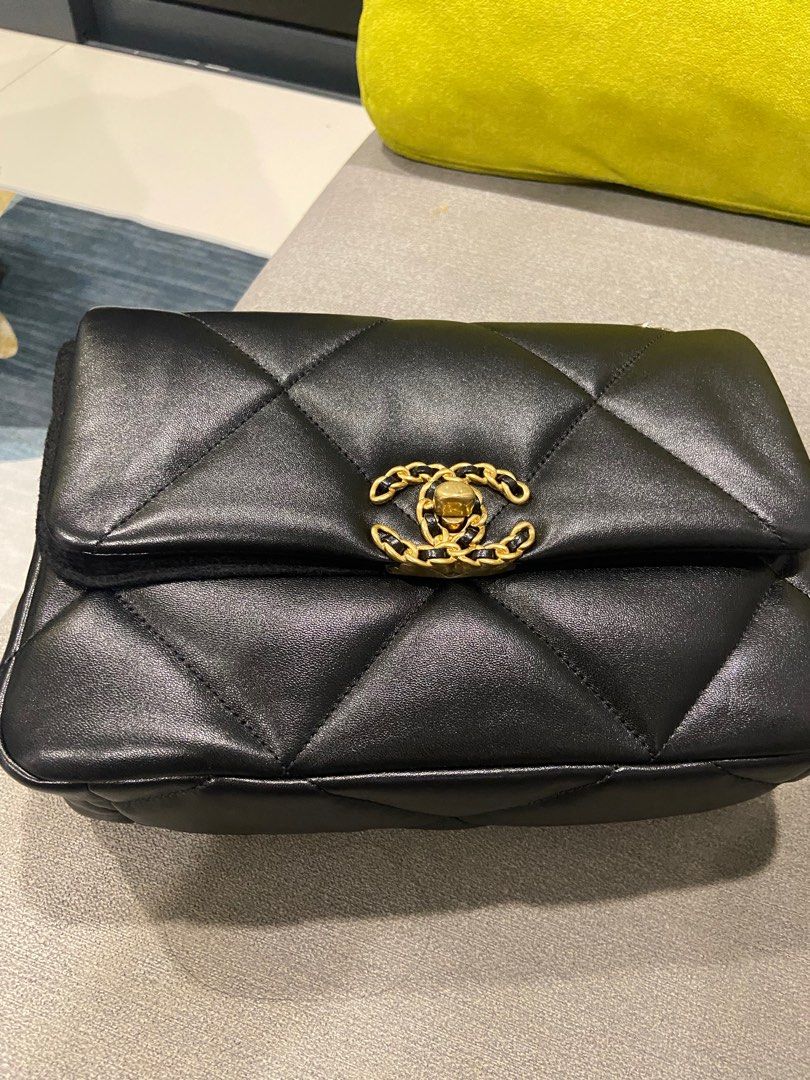Chanel 19 black small size, Luxury, Bags & Wallets on Carousell