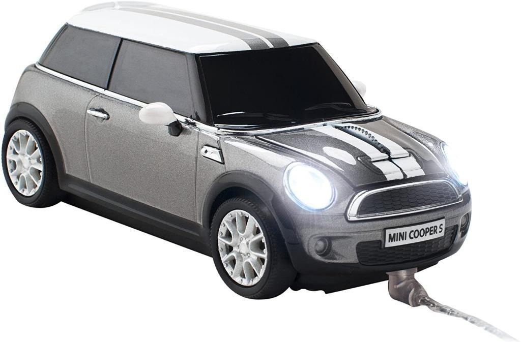 Click Car CCM660417 Mini Cooper S Wired Optical Mouse, Dark Silver ...