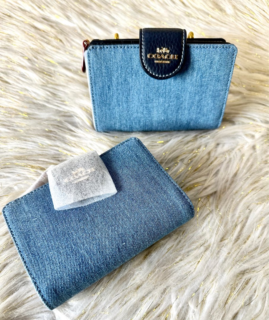 Coach Denim Wallet, Luxury, Bags & Wallets on Carousell