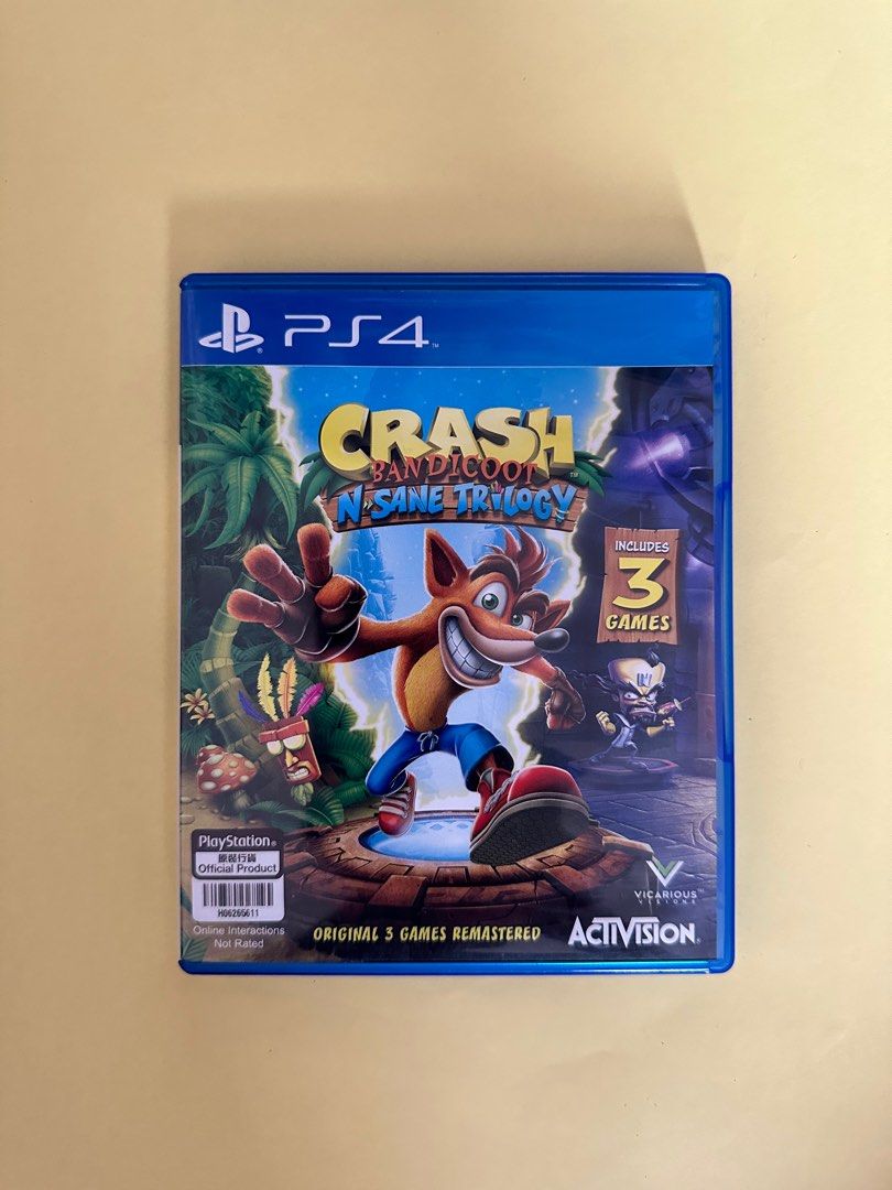 Crash Bandicoot Nsane Trilogy PS4 game, Video Gaming, Video Games ...