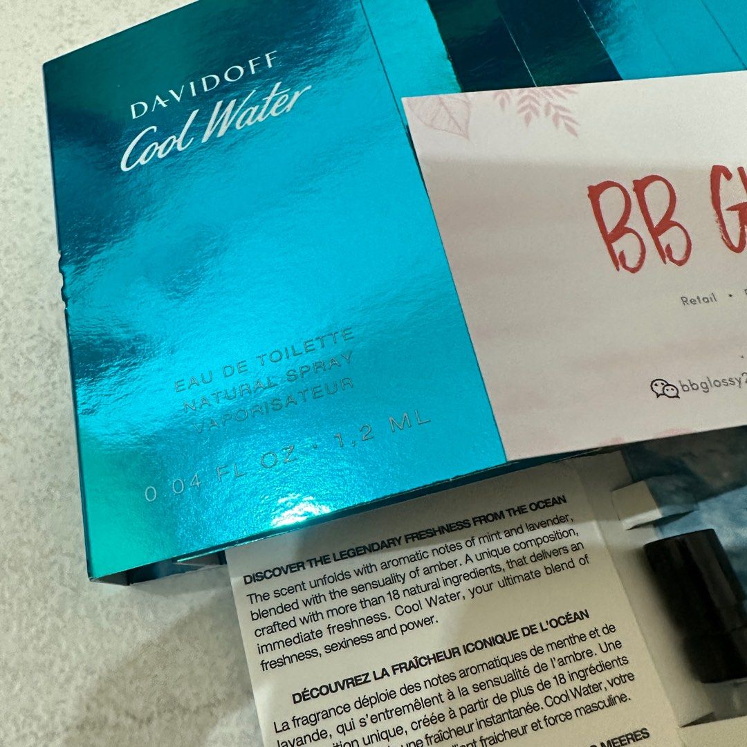 Davidoff Cool Water EDT 1.2ml, Beauty & Personal Care, Fragrance ...
