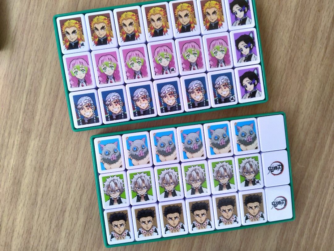 Demon Slayer - Mahjong tiles, Hobbies & Toys, Toys & Games on Carousell
