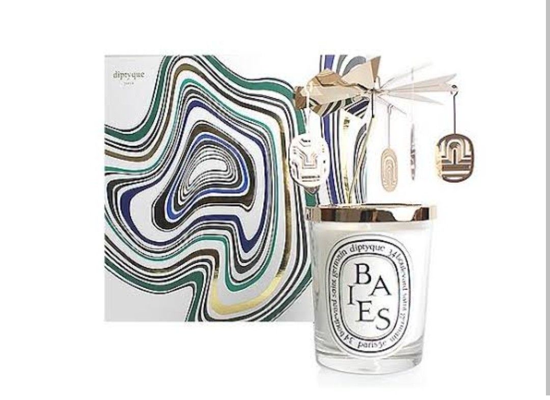 Authentic Diptyque Baies 190g Candle with Carrousel, Furniture & Home ...