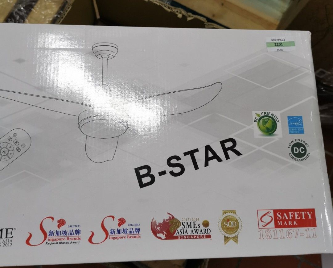 FANCO BSTAR 52" CEILING FAN, Furniture & Home Living, Lighting & Fans ...