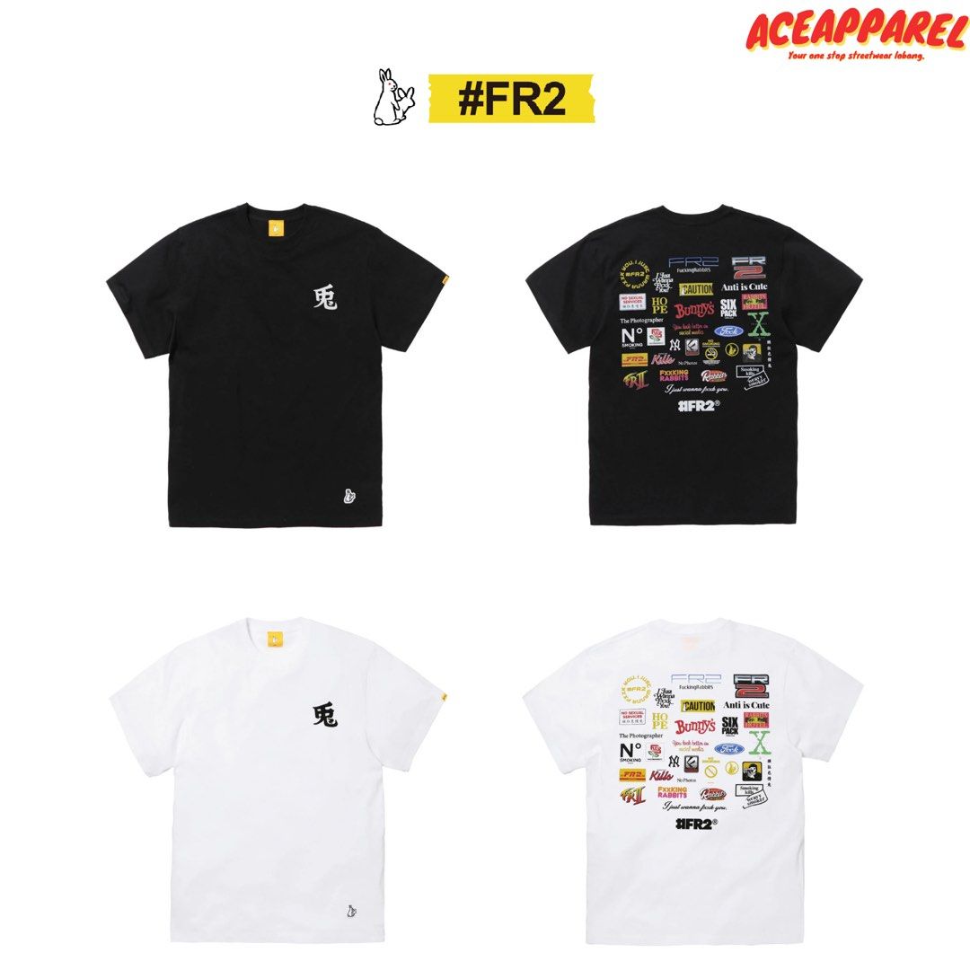 FR2 Multi-logo Tee, Men's Fashion, Tops & Sets, Tshirts & Polo Shirts ...