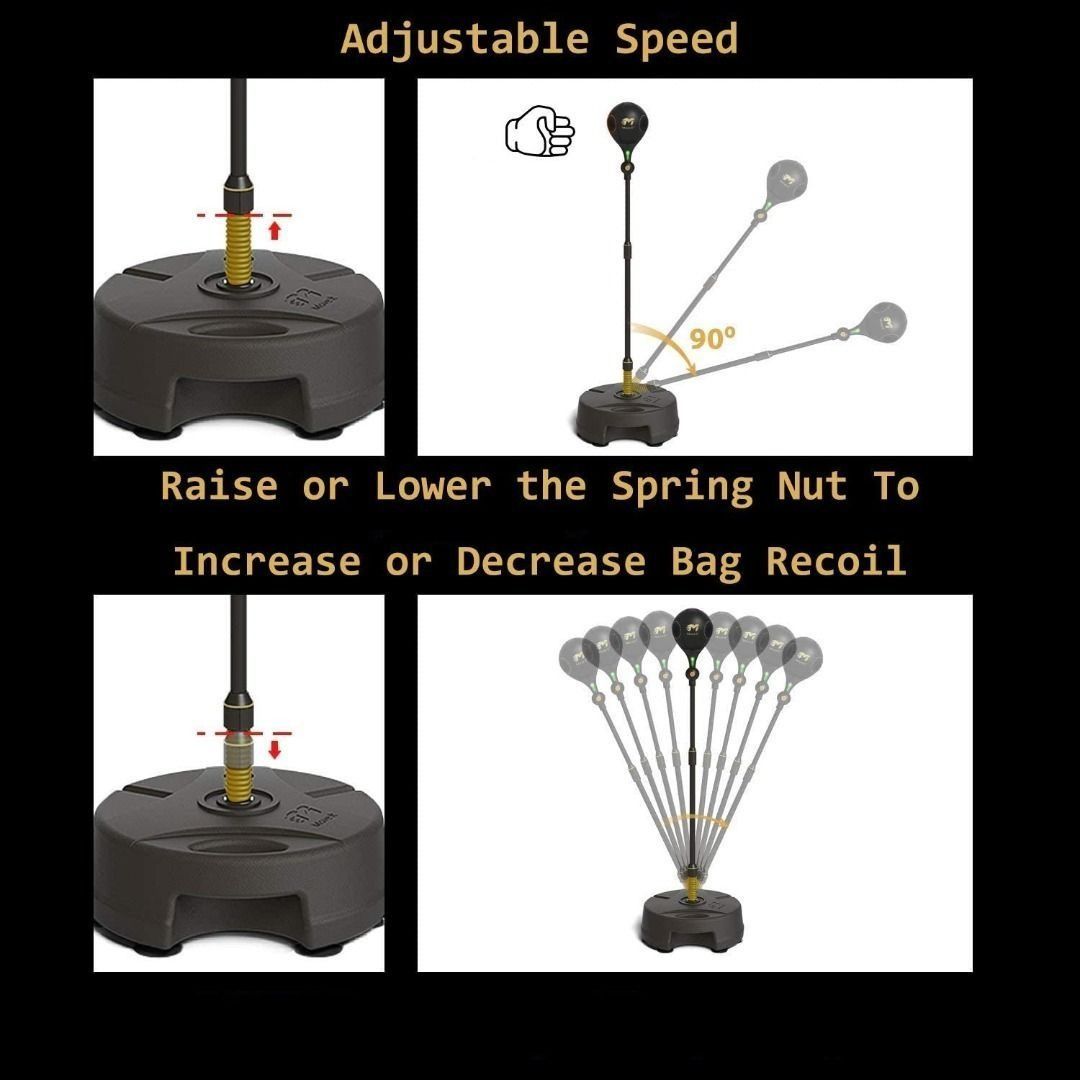 Freestanding Speed Reflex Bag Bluetooth Sensor & Fitness Boxing App ...