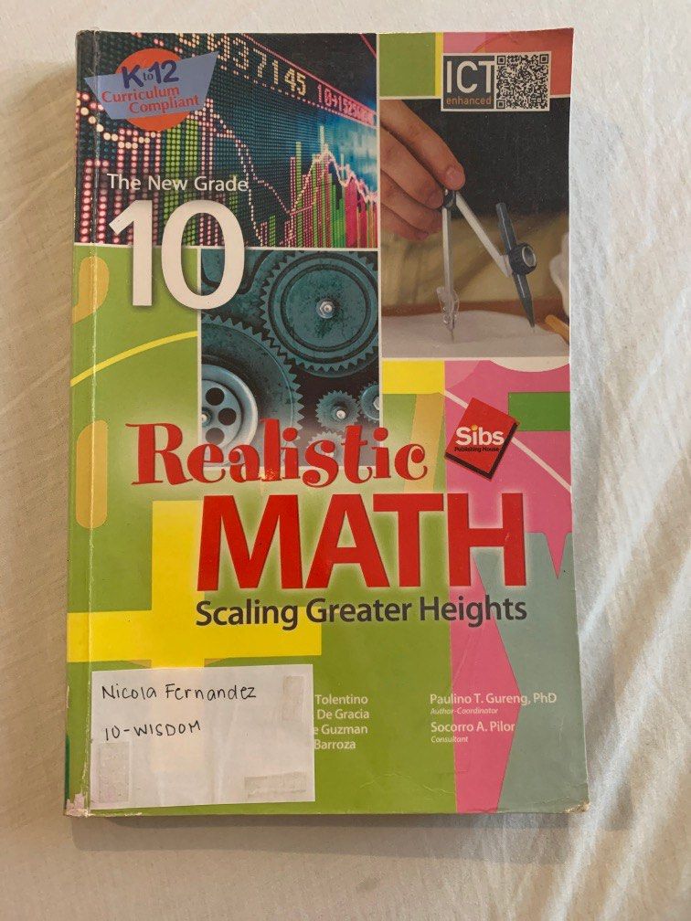 [Grade 10] Math Book: Realistic Math, Hobbies & Toys, Books & Magazines ...